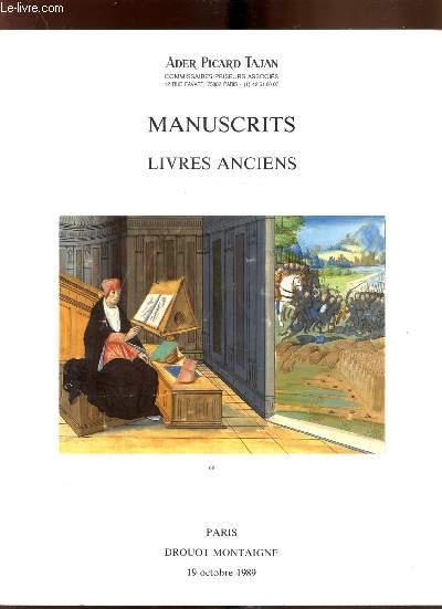 Catalogue de manuscrits à peintures livres anciens - Vente à Paris ...