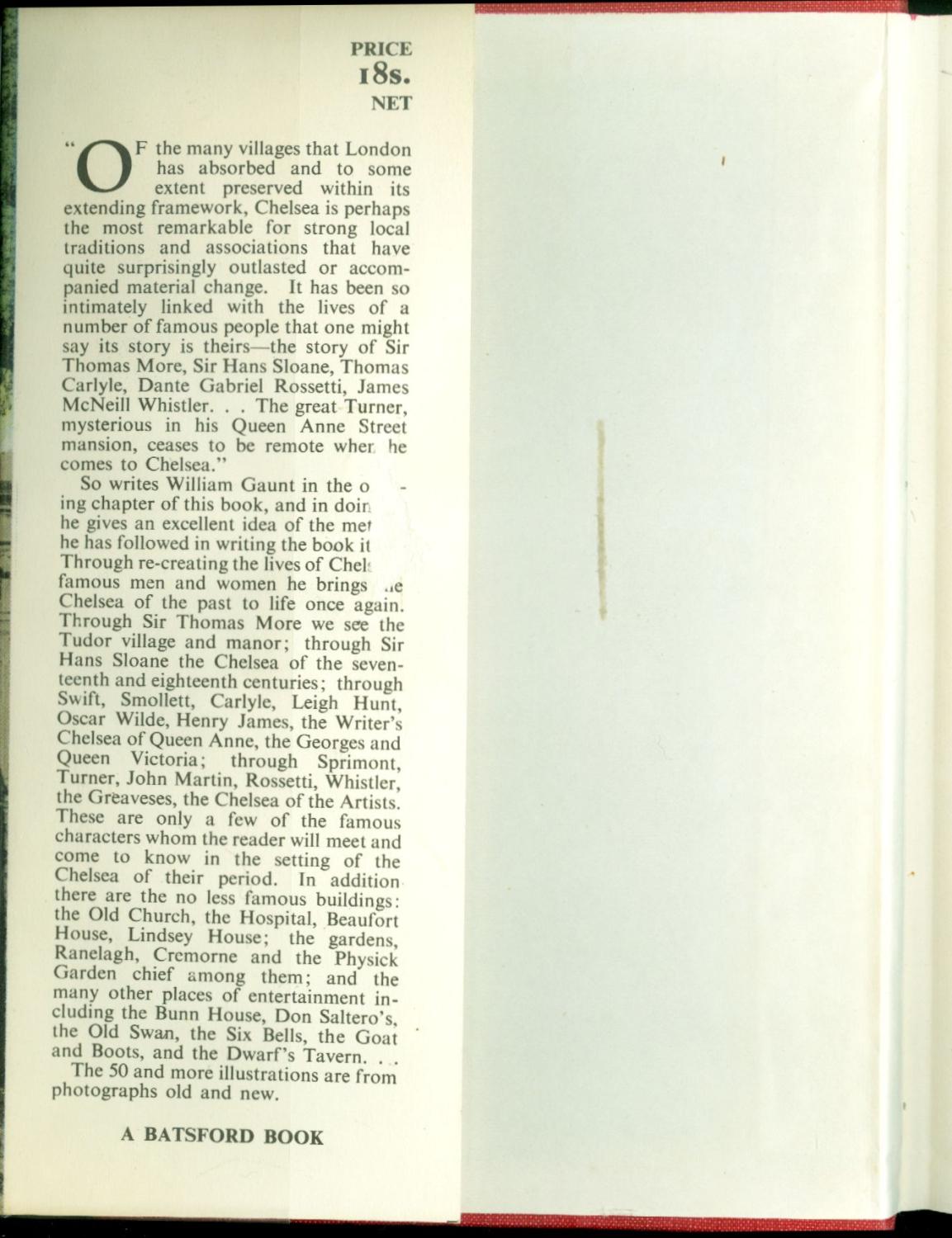 Chelsea by William Gaunt: Hardback (1954) First edition. | Philip ...