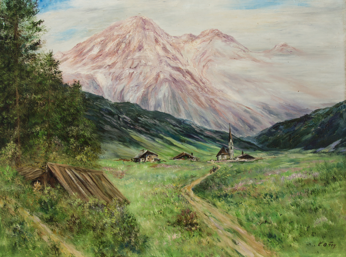Carl Otto Fey (1894-1971) - Signed 20th Century Oil, Alpine Landscape ...