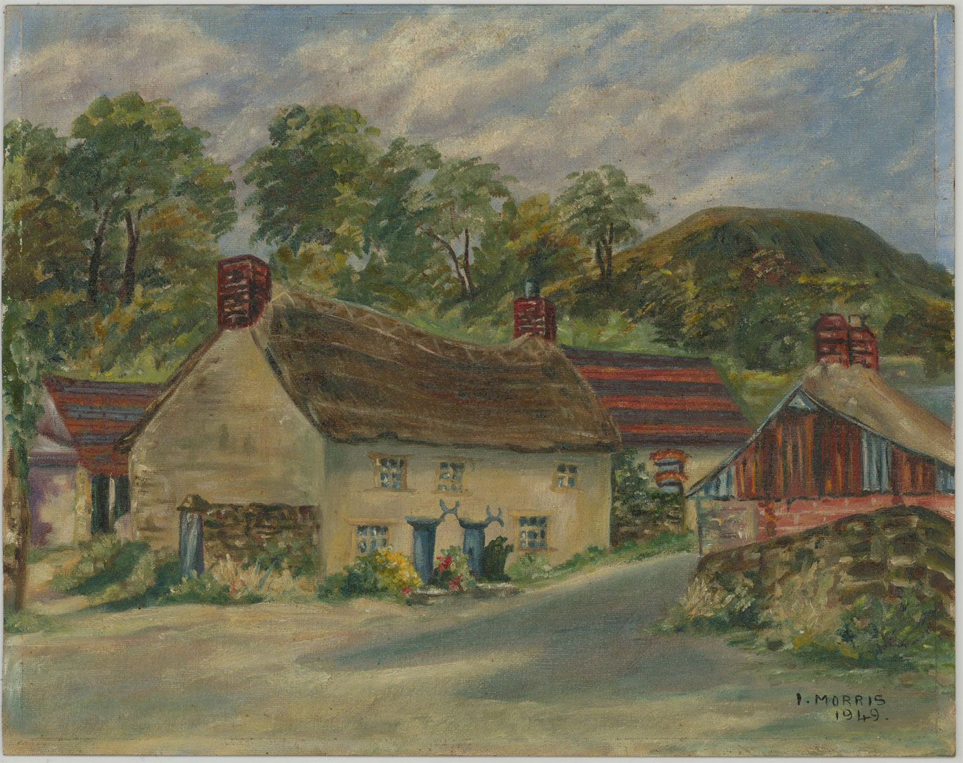 L. Morris - Signed 1949 Oil, Shipton Village by L. Morris: (1949 ...