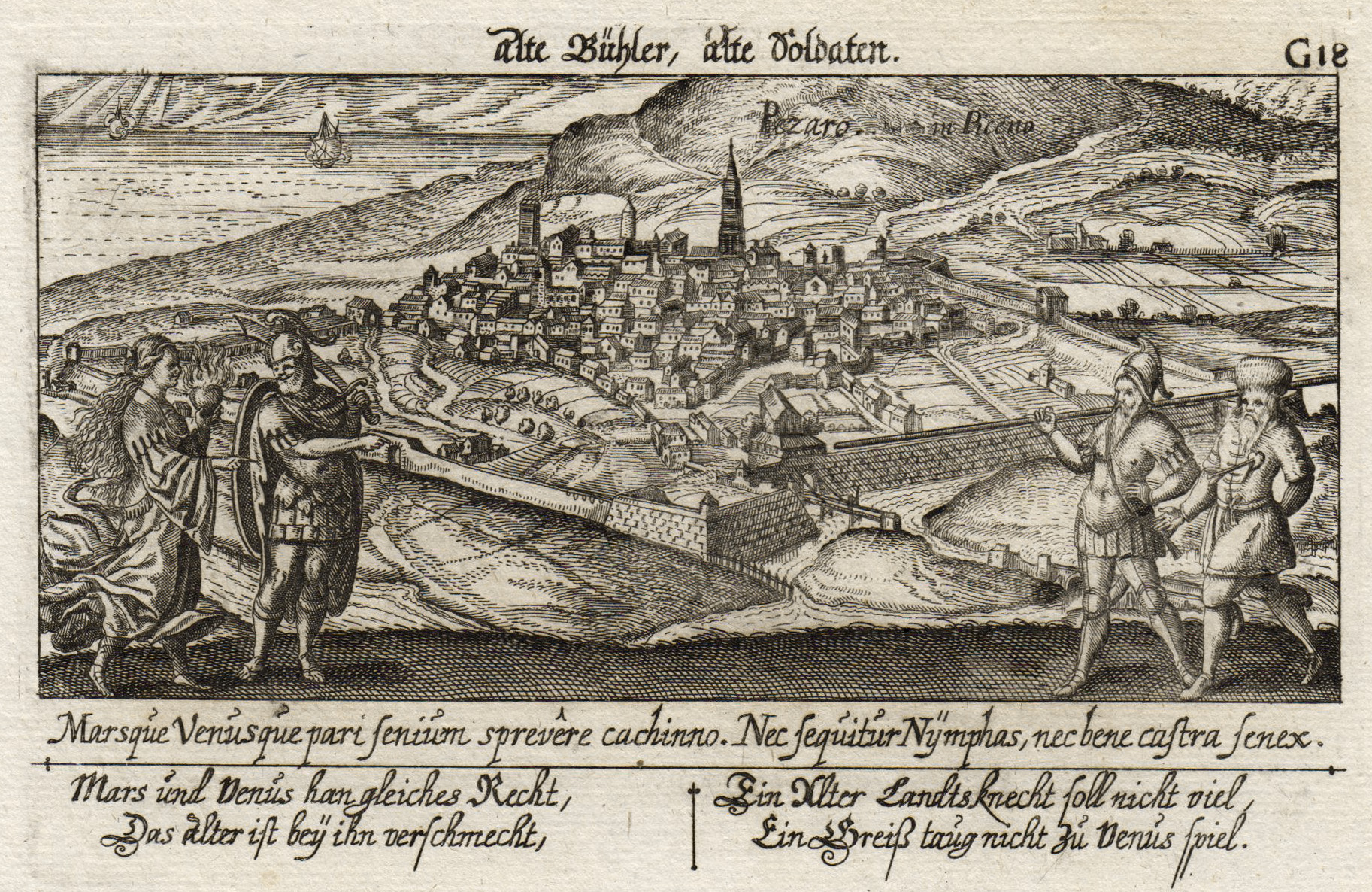 Gesamtansicht, "Pezaro in Piceno. G18". von Pesaro/Marche:: Kunst ...