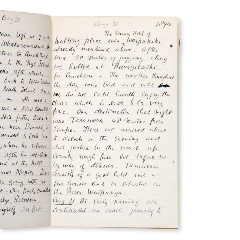 Manuscript diary recording an Englishman's outward voyage to New ...