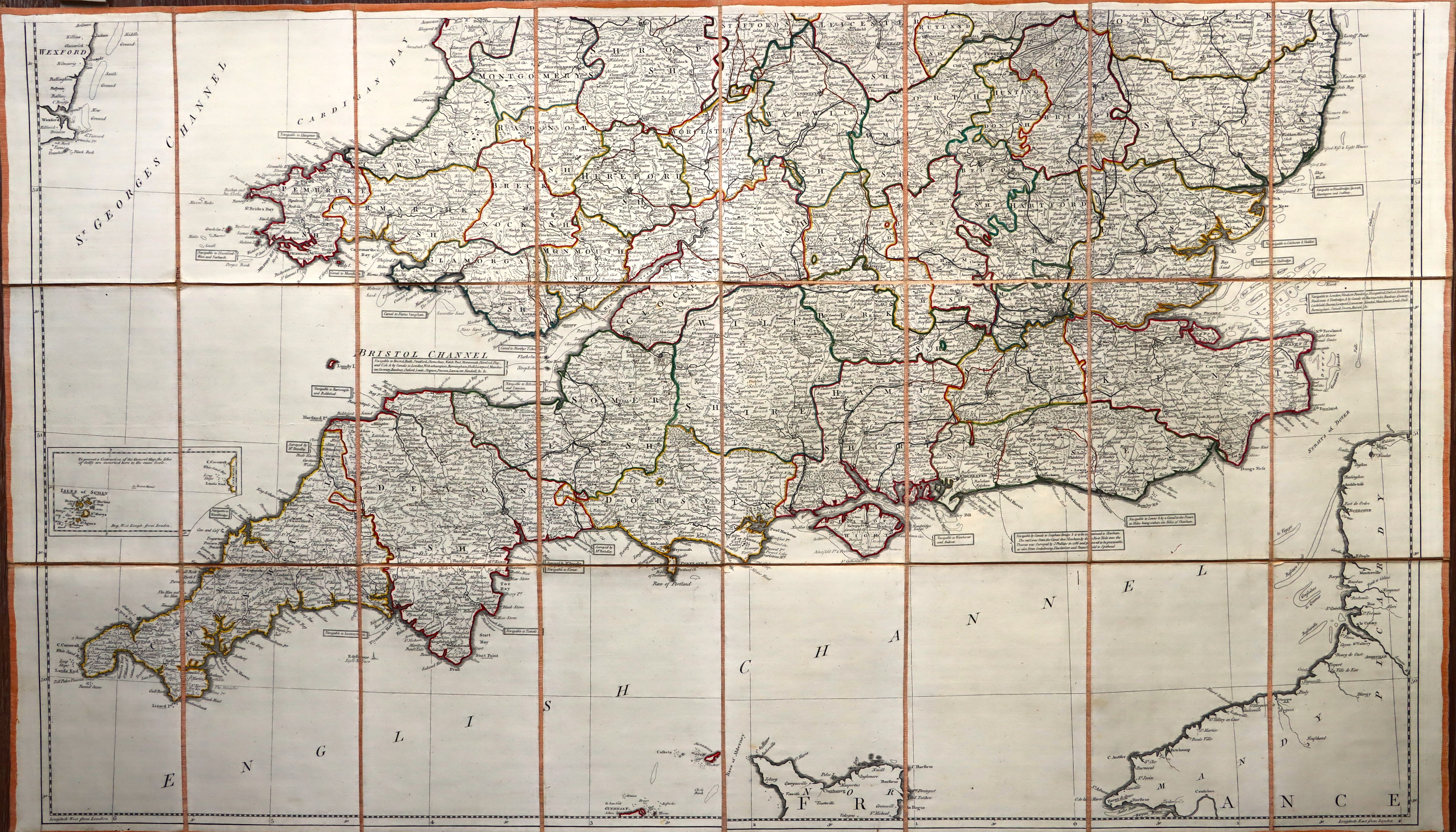 A New Map of England and Wales Drawn from several Surveys on two sheets ...