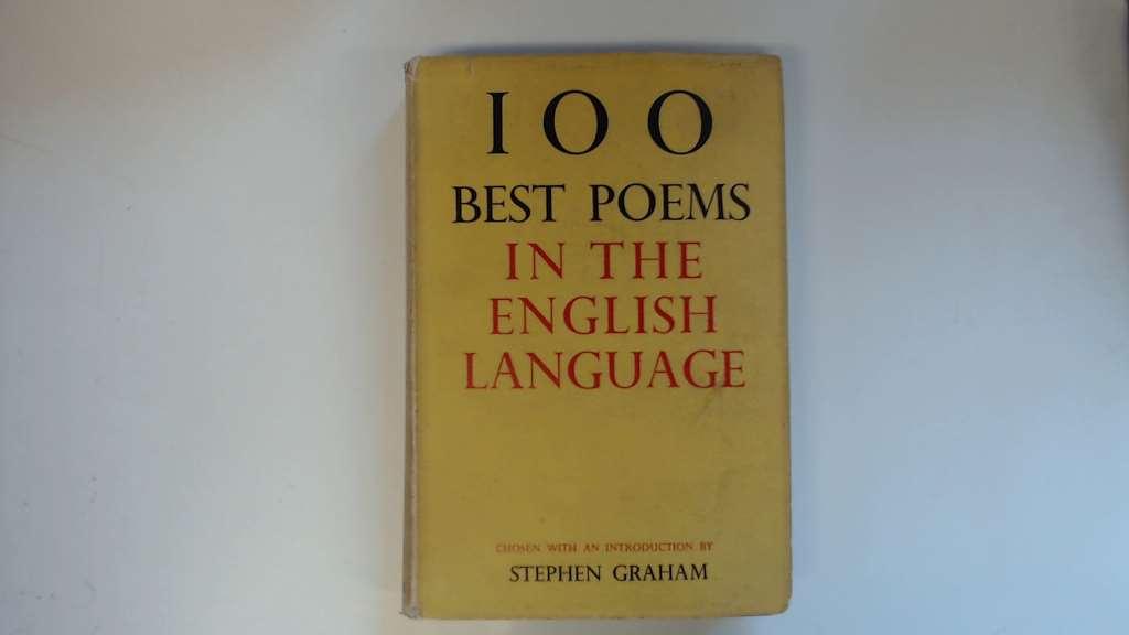 100 Best Poems In The English Language by Stephen Graham (Editor): Good ...