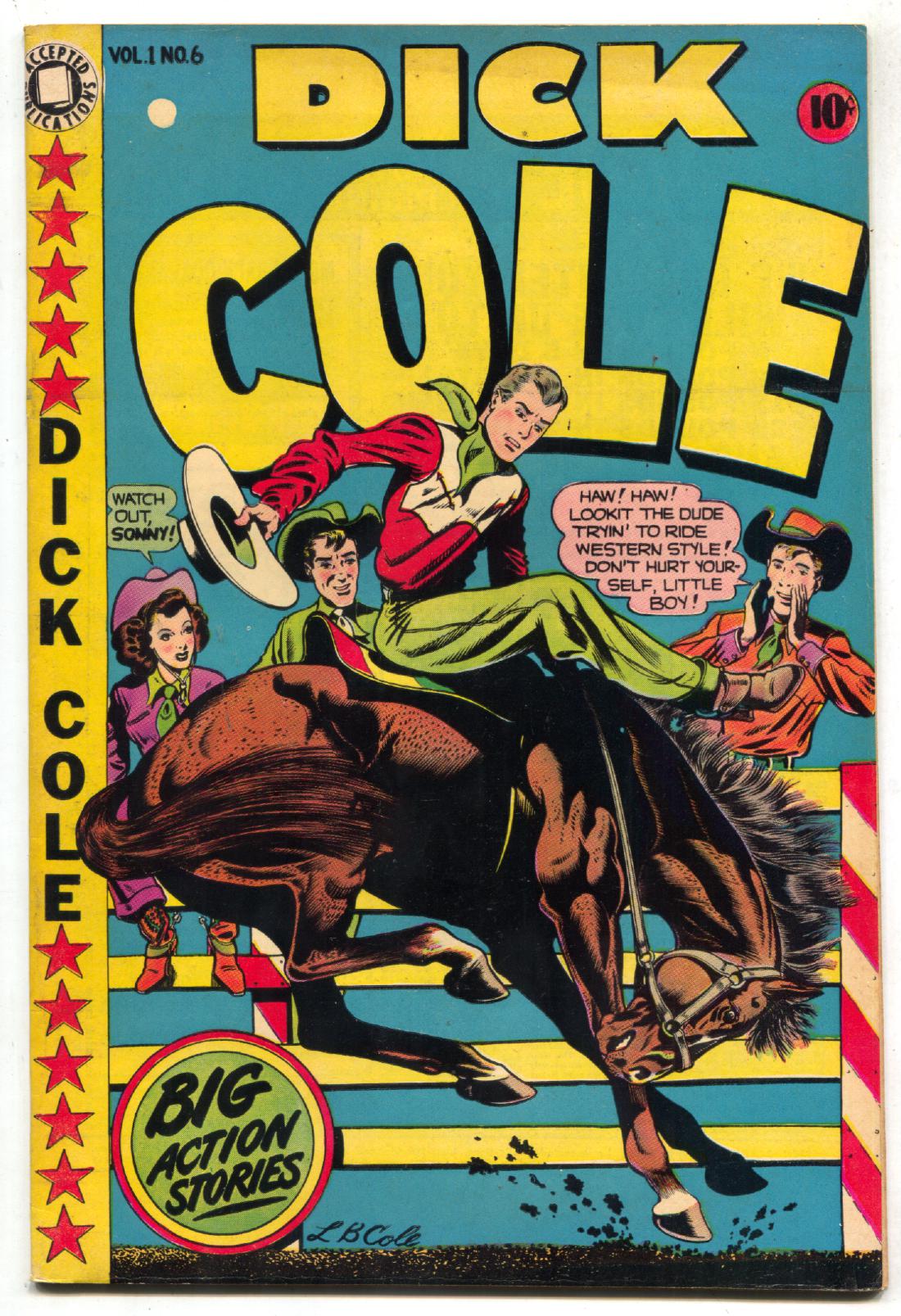 Dick Cole #6 -Accepted reprint- LB COLE cover- Custer VF: Comic | DTA ...