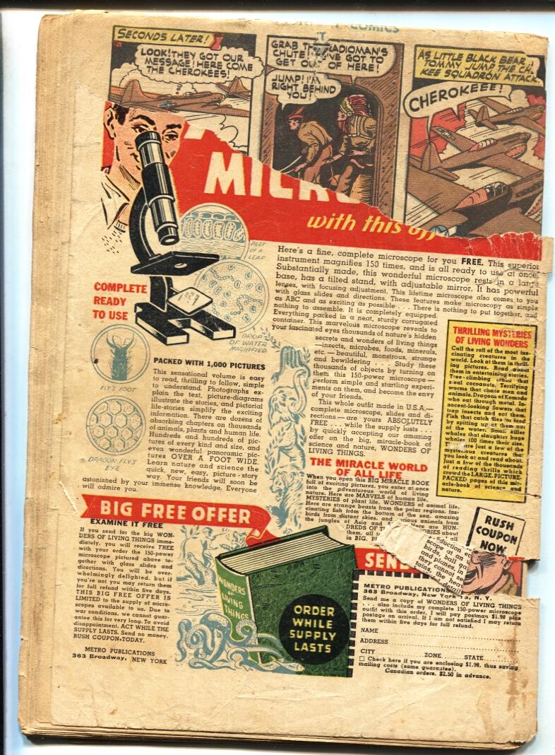 Contact Comics #7 1945- Golden Eagle- LB Cole cover Black Venus fr ...