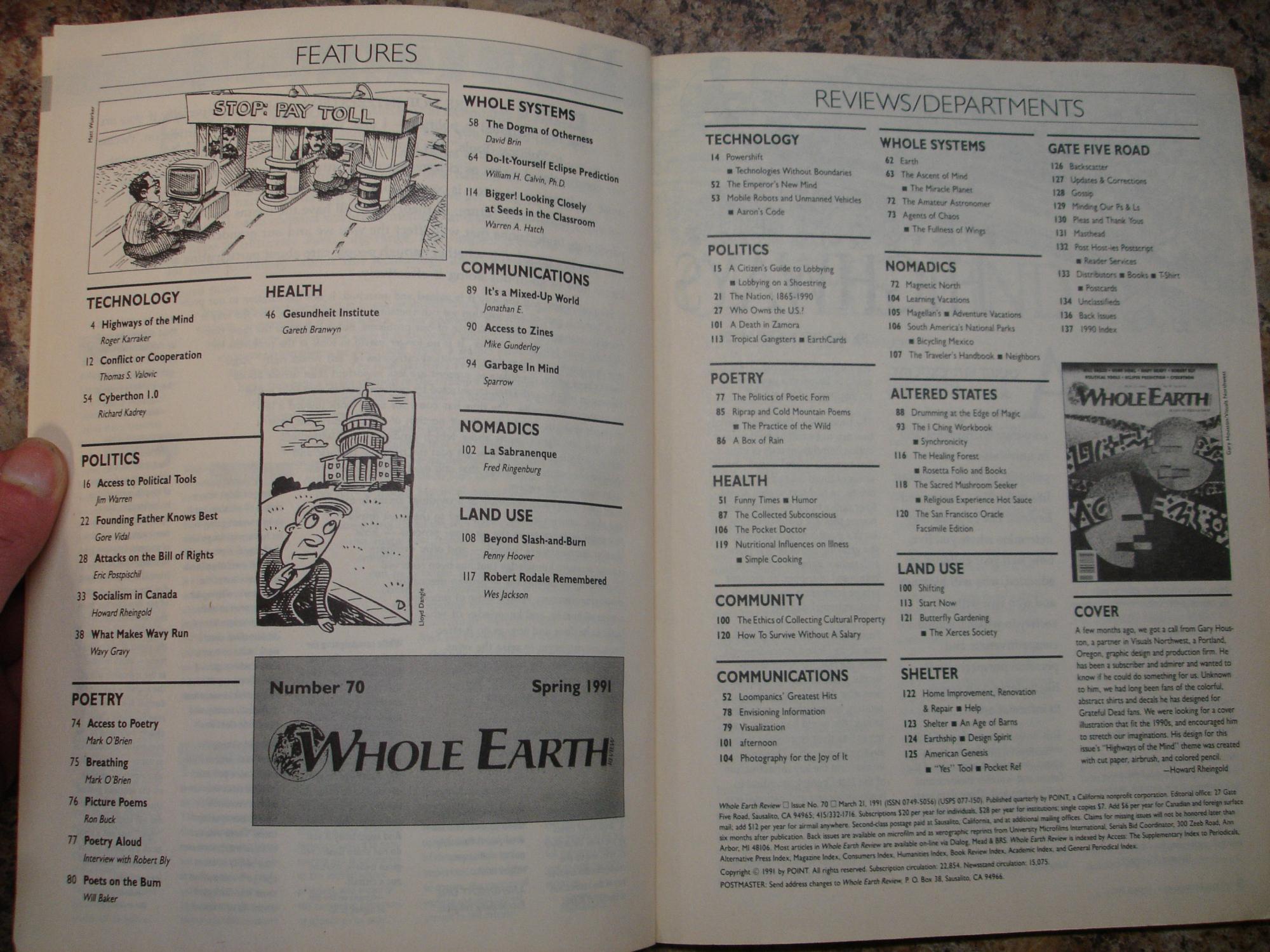 Whole Earth Review, No. 70: Spring 1991 by Rheingold, Howard (editor-in ...