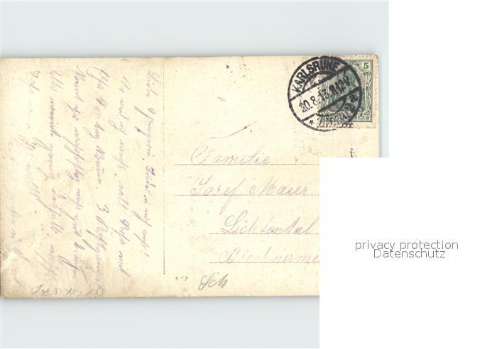 Postkarte Carte Postale Karlsruhe Baden Wohnhaus: Manuskript ... Postkarte Carte Postale Karlsruhe Baden Wohnhaus: Manuskript ...