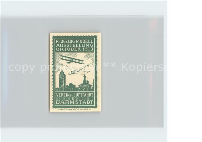 Postkarte Carte Postale Darmstadt Flugzeug-Modell-Ausstellung ...