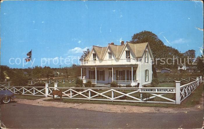 Postkarte Carte Postale Denison Texas Birthplace of President ...