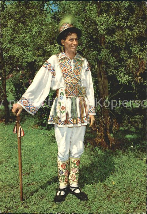 Postkarte Carte Postale Trachten Rumänien Calusar Dansator din Regiunea ...