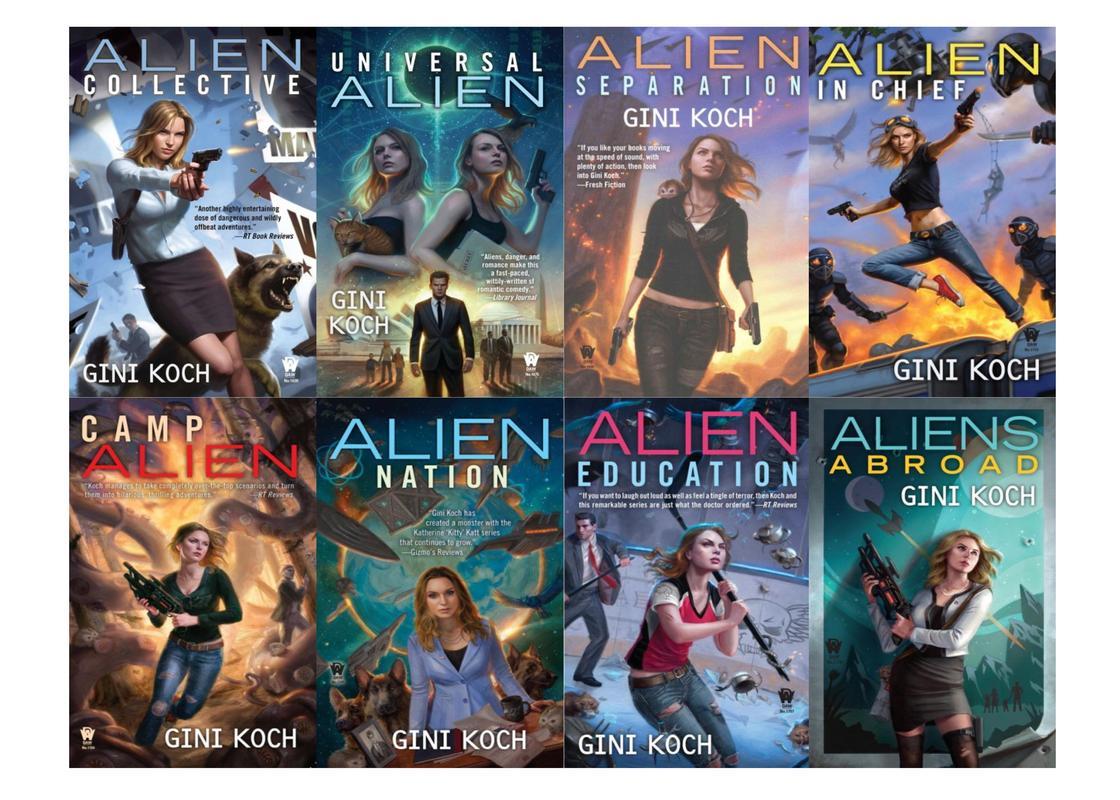 ALIEN Sci Fi Romance Series by Gini Koch Collection Set of Paperbacks 9 ...