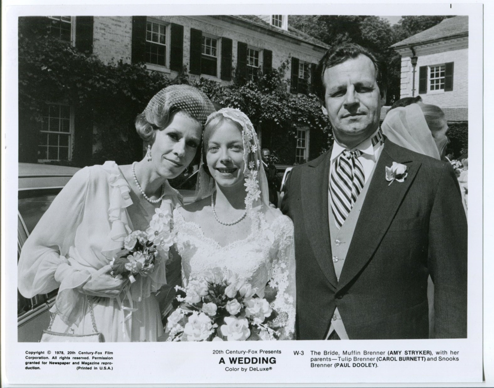 A Wedding 8'x10' B&W Promo Still Amy Stryker Carol Burnett Paul Dooley ...