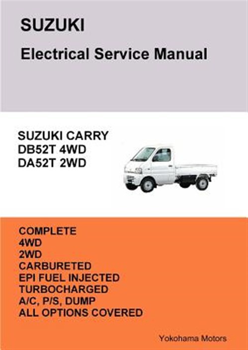 Suzuki Carry Truck Electrical Service Manual Db52t Da52t by Danko ...