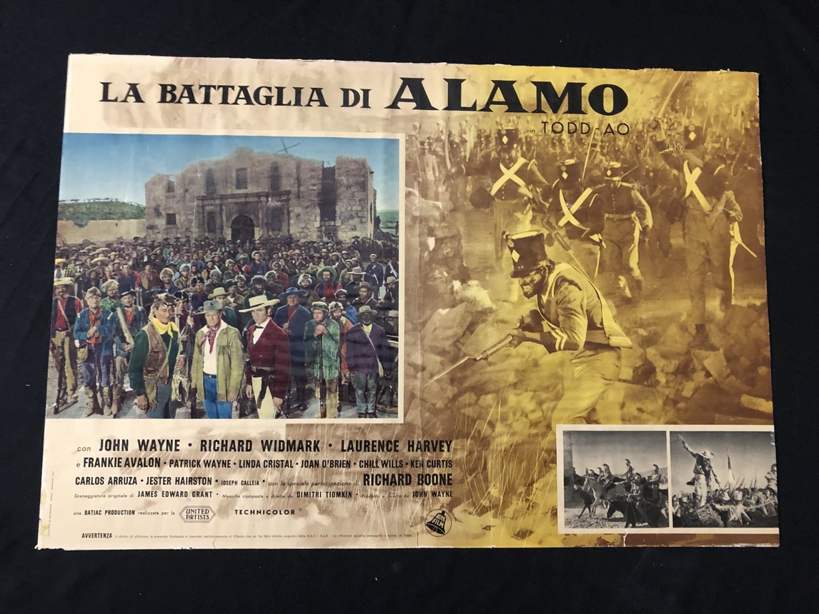 Alamo Original Italian Movie Poster 1961 John Wayne 1961 Photograph