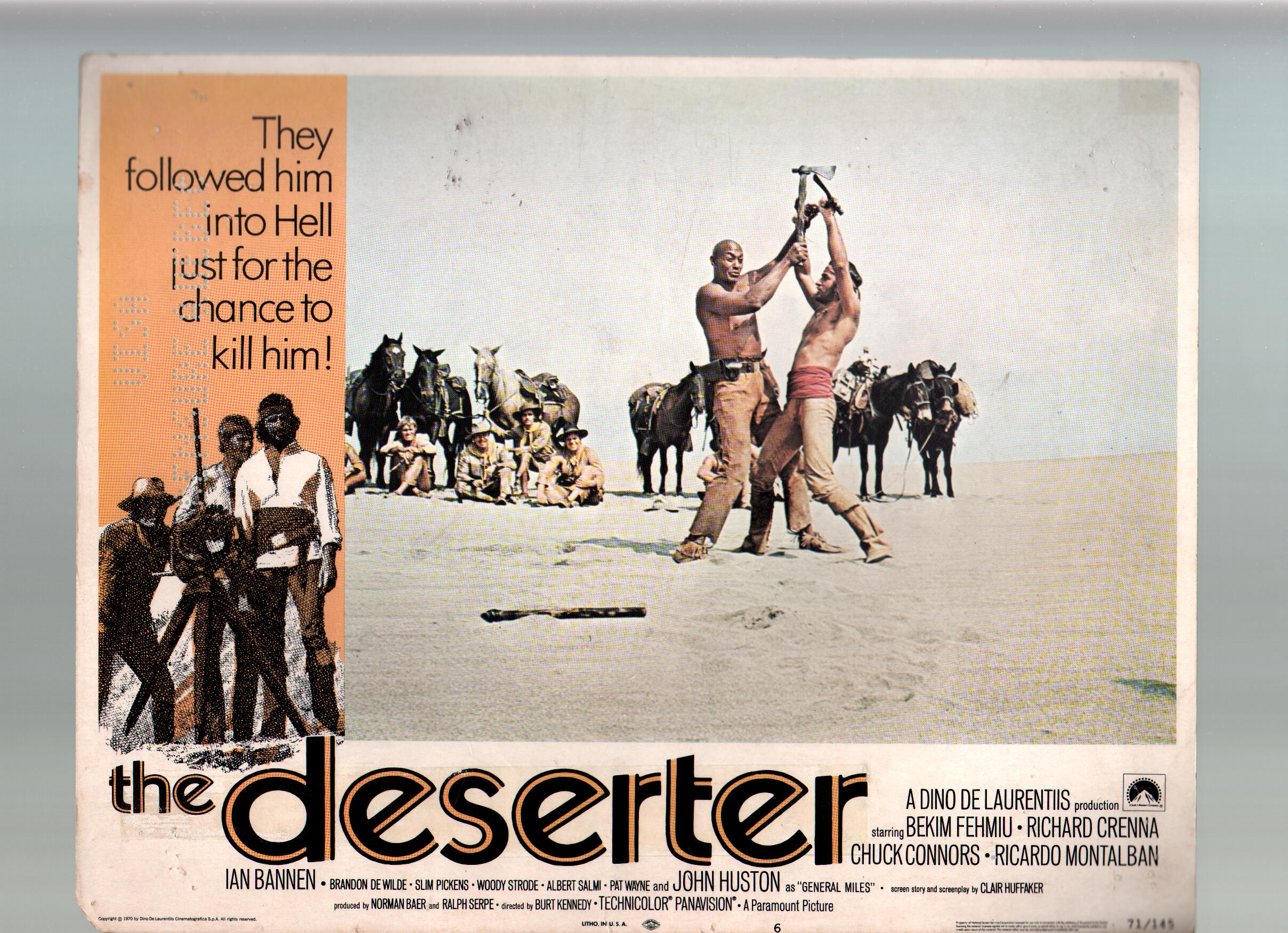 Deserter-Richard Crenna-Chuck Connors-11x14-Color-Lobby Card-FN: (1971 ...