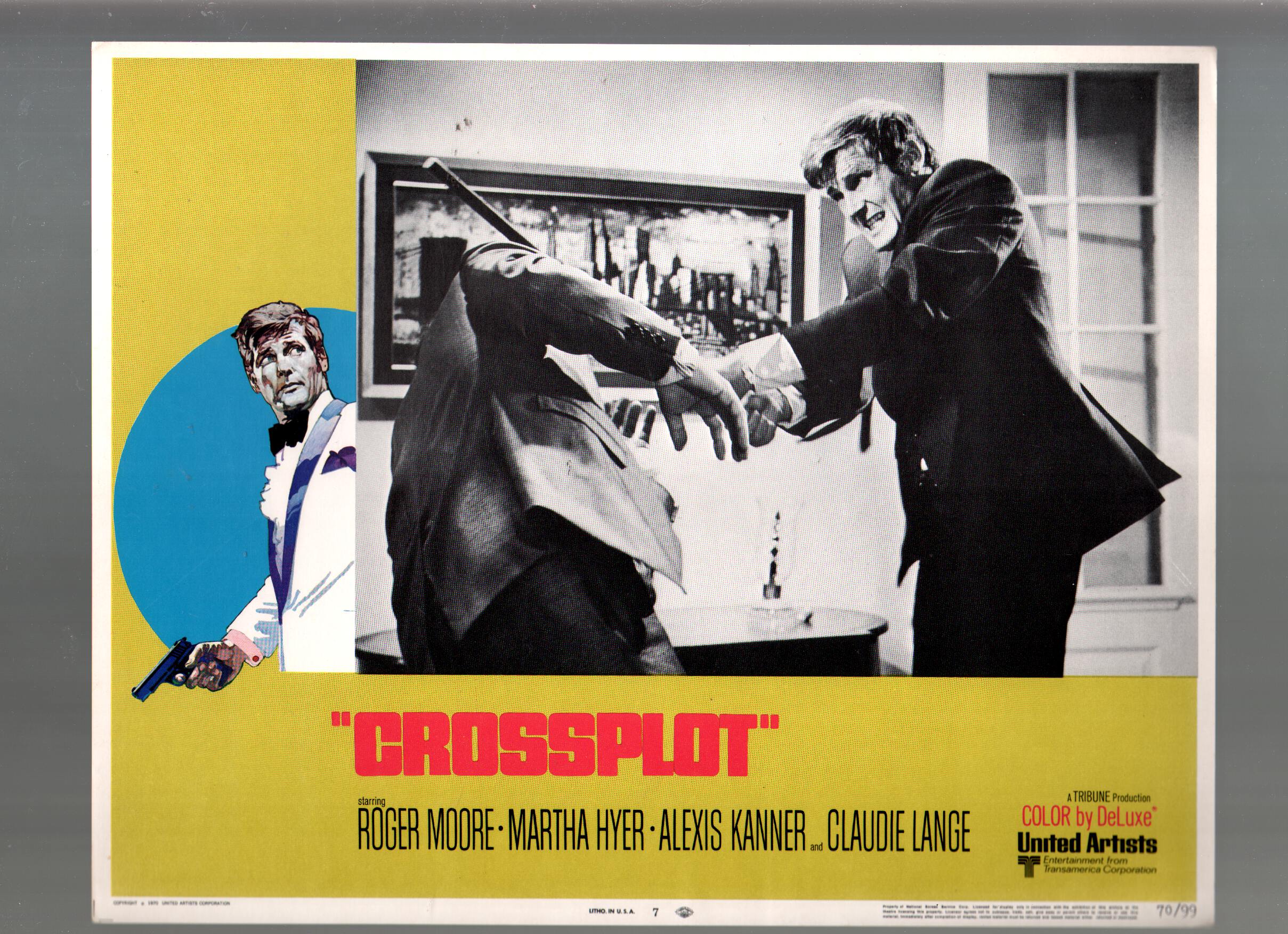 Crossplot-Roger Moore-Martha Hyer-Alexis Kanner-11x14-Color-Lobby Card ...