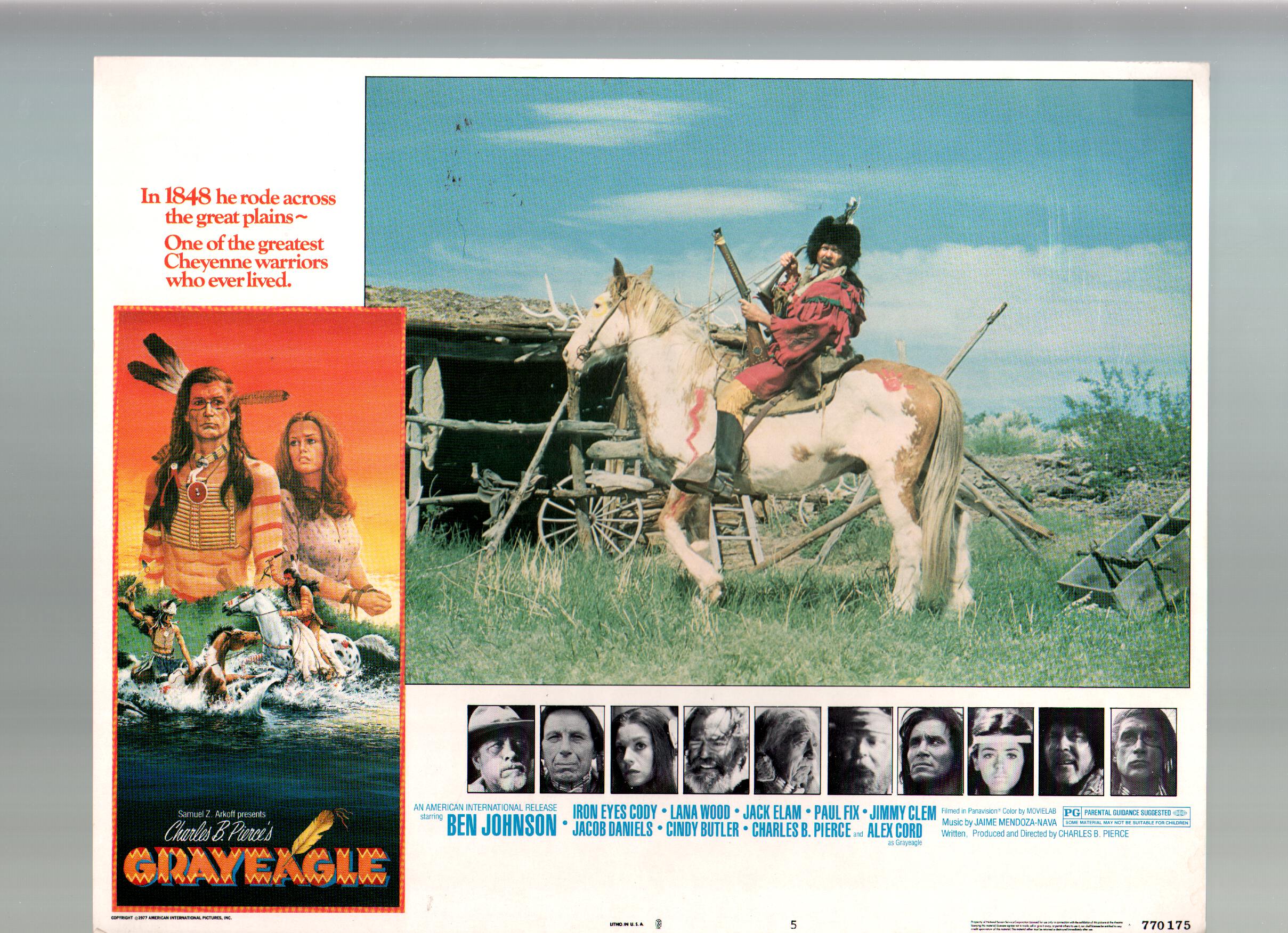 Grayeagle-Ben Johnson-Iron Eyes Cody-Lana Wood-11x14-Color-Lobby Card: (1977) Photograph | DTA ...