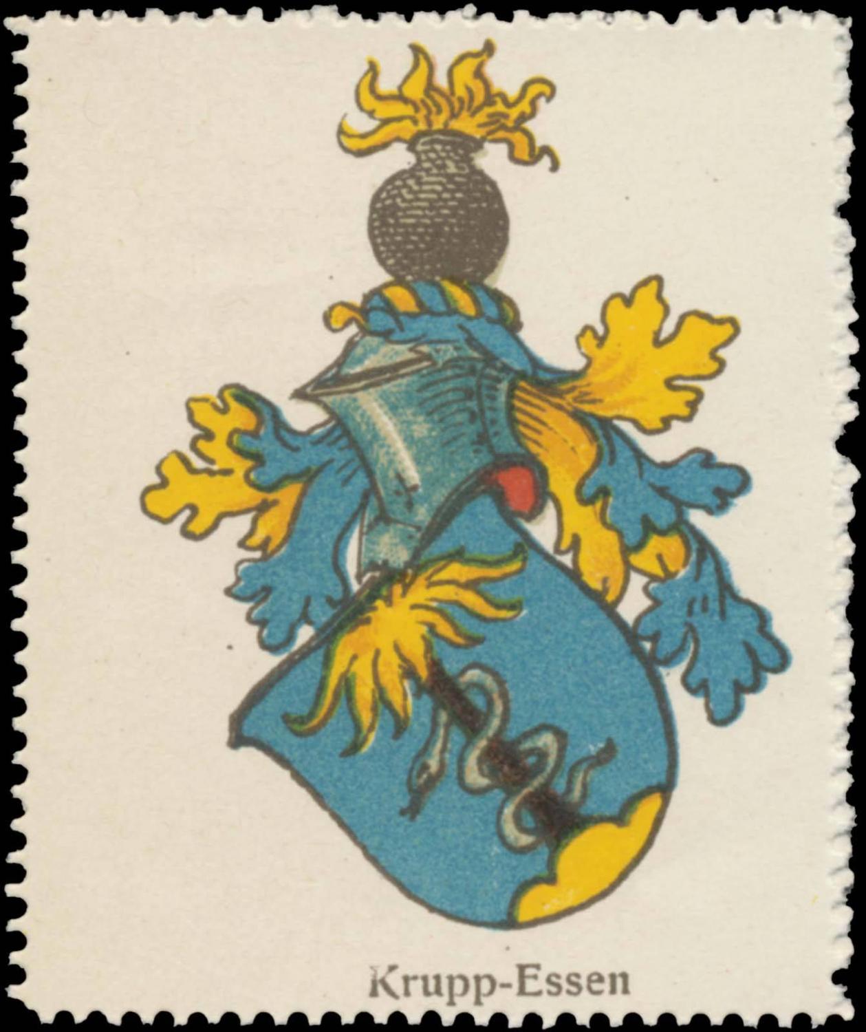 Reklamemarke Krupp (Essen) Wappen: Manuscript / Paper Collectible | Veikkos