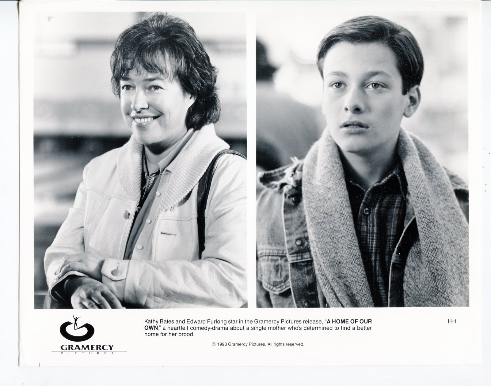 Home Of Our Own Kathy Bates Edward Furlong 8x10 Bandw Still Photograph Dta Collectibles