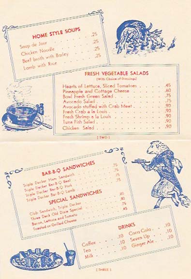 OLD DIXIE BAR-B-Q; Charcoal Barbecue by [Restaurant Menu - San ...