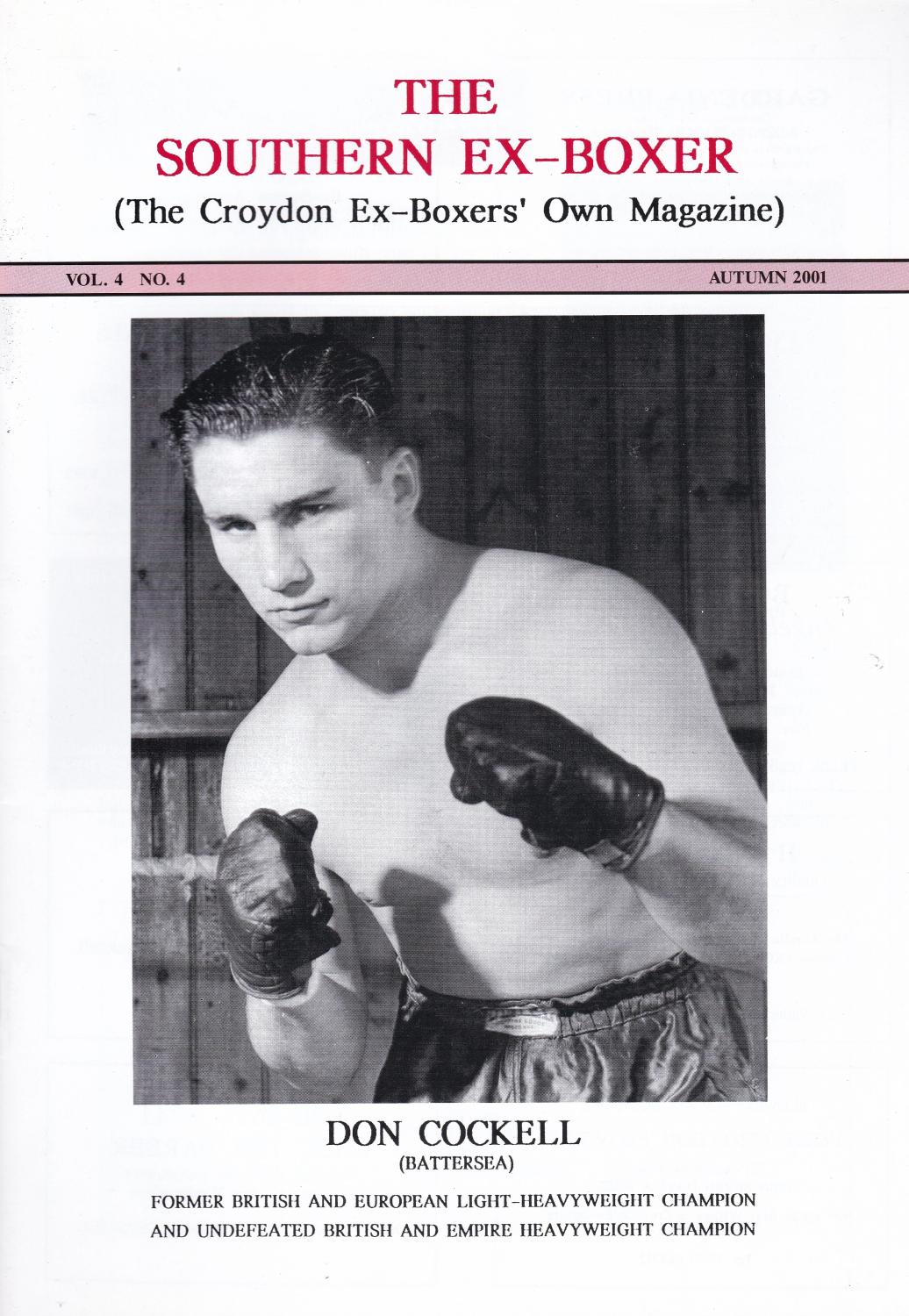 The Southern Ex-Boxer (The Croydon Ex-Boxers' Own Magazine) Autumn 2001 ...