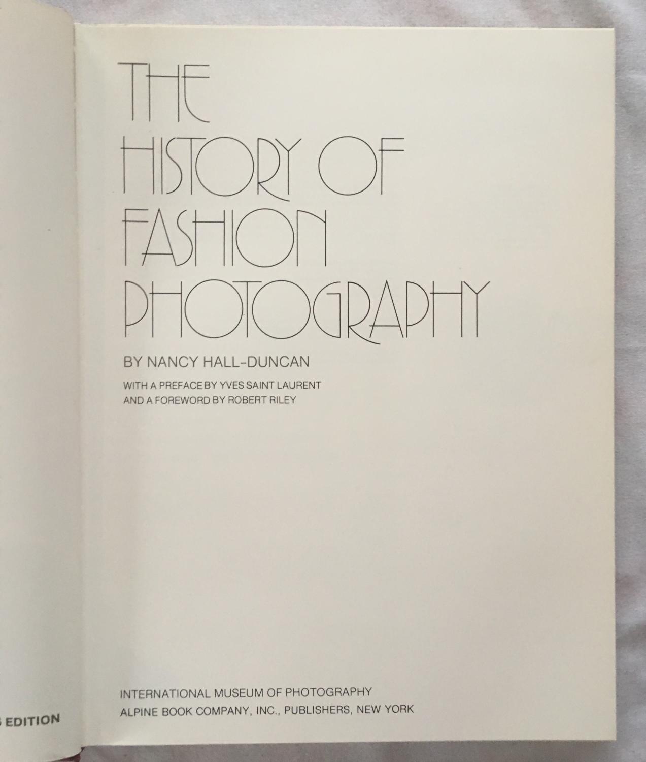 The history of fashion Photography by Hall-Duncan, Nancy: Very Good ...