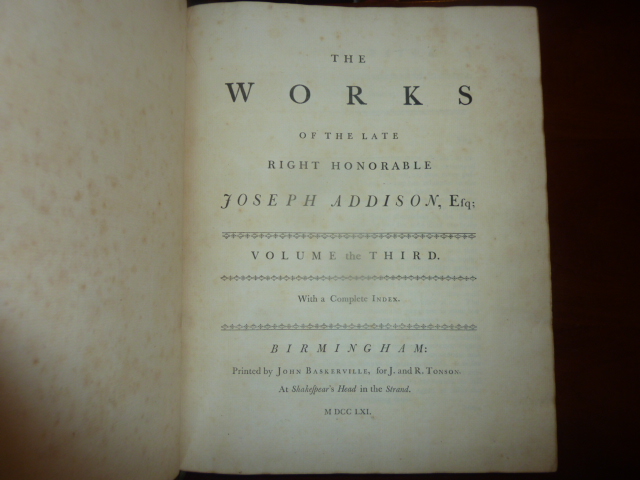 The works of the late right honorable Joseph Addison. by ADDISON ...