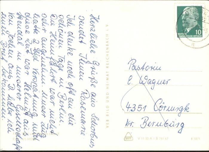Postkarte Carte Postale Cottbus Ernst Thälmann Platz Theater Blumenuhr ...