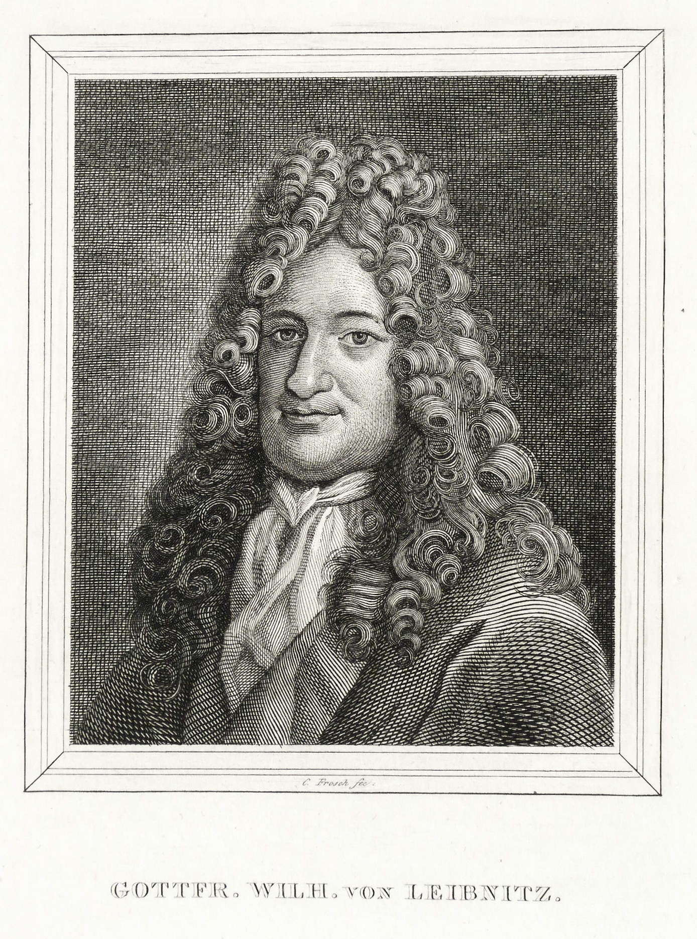 Leibniz, Gottfried Wilhelm. Bildnis. Frosch. Gottfr. Wilh. von Leibnitz ...