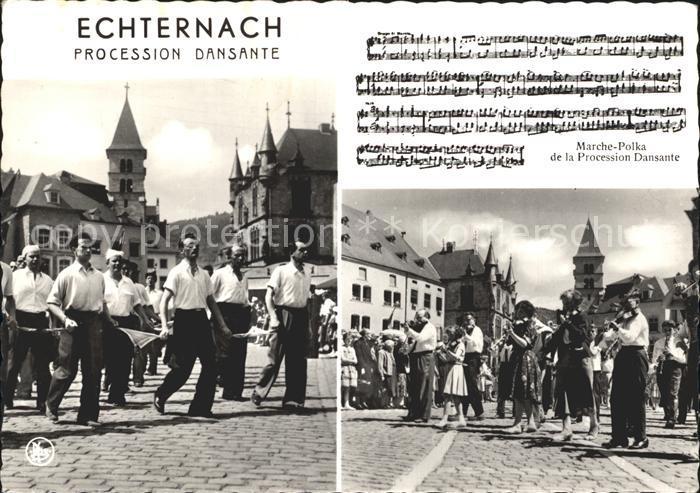 Postkarte Carte Postale Echternach Procession Dansante Marche Polka ...