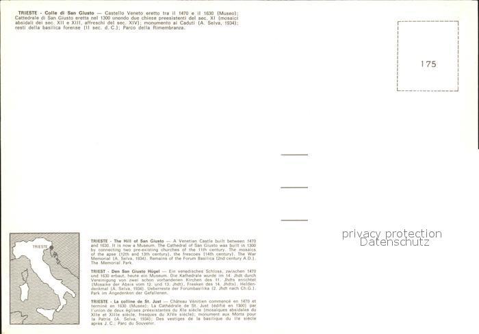 Postkarte Carte Postale Trieste Castello di San Giusto Cattetrale ...