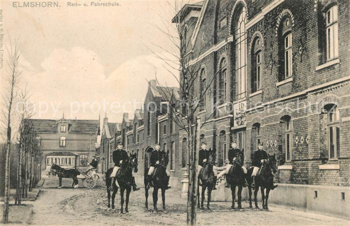 Postkarte Carte Postale Elmshorn Reit- und Fahrschule Soldaten auf ...