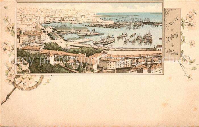 Postkarte Carte Postale Genova Genua Liguria Hafen: Manuscript / Paper ...