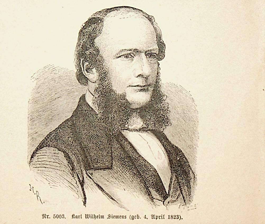 SIEMENS, Carl Wilhelm Siemens (1823-1883), deutsch-englischer ...