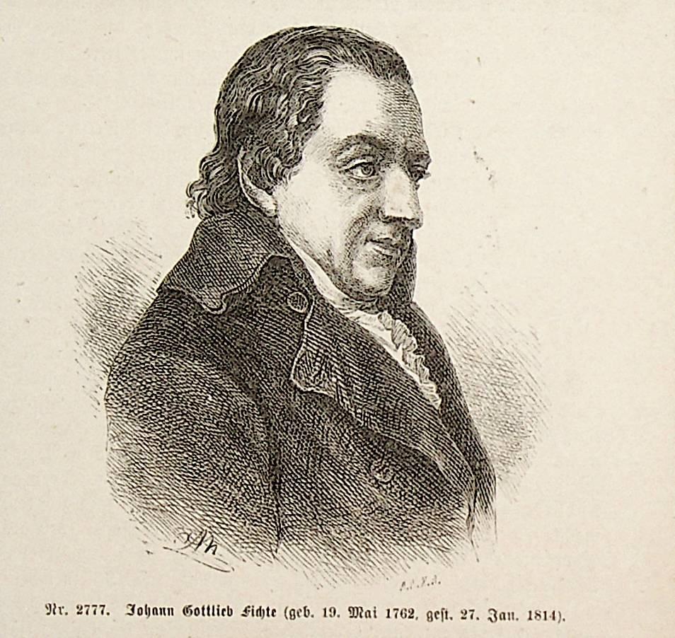 FICHTE, Johann Gottlieb Fichte (1762-1814) deutscher Philosoph: (1875 ...