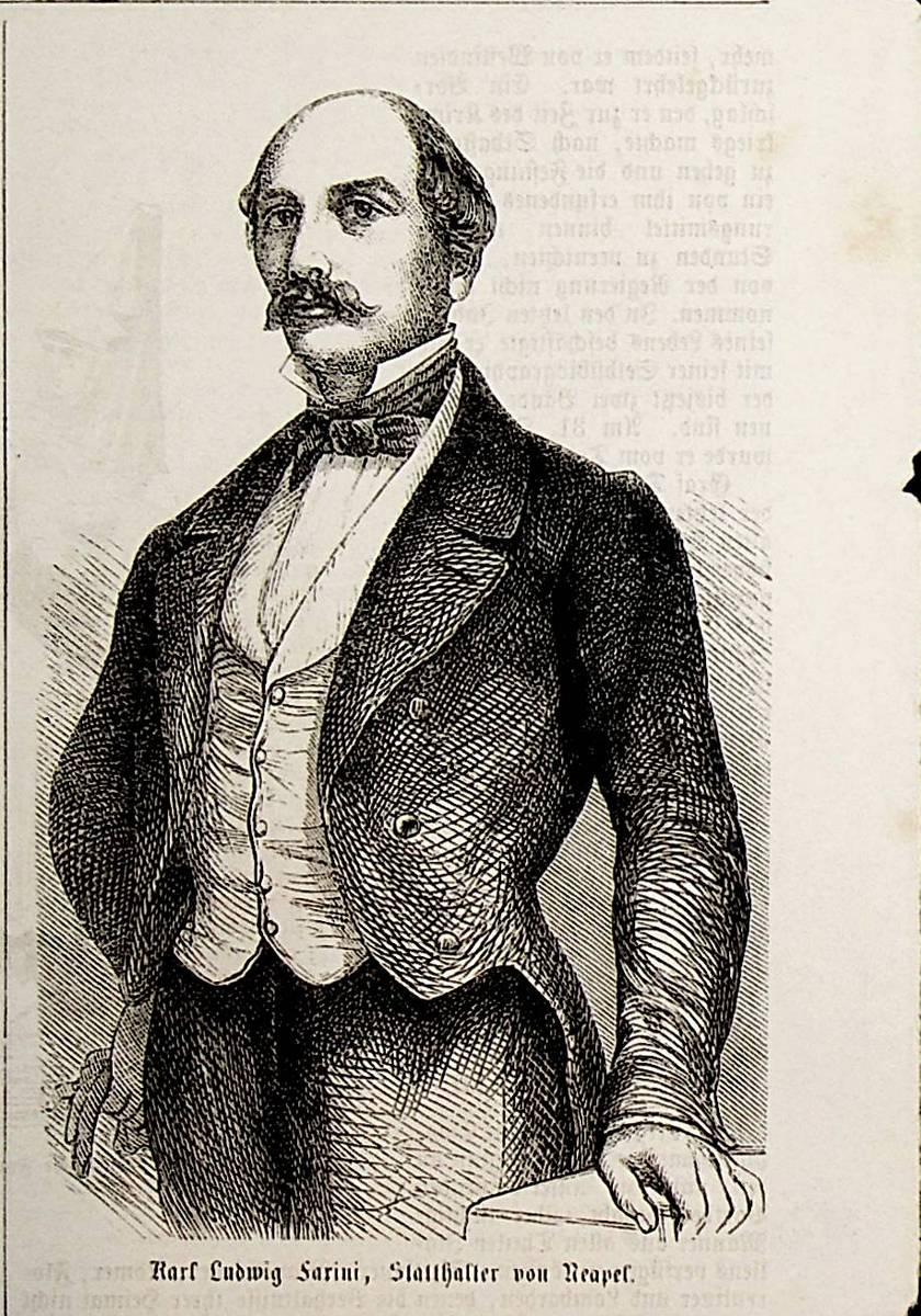 FARINI, Luigi Carlo Farini (1812-1866), italienischer Politiker: (1860 ...