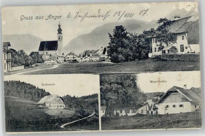 Postkarte Carte Postale Anger Bad Reichenhall x 1907: Manuskript ...