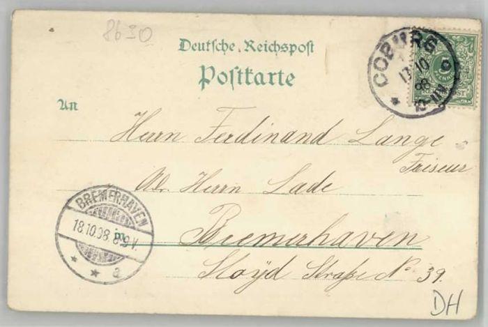 Postkarte Carte Postale Coburg x 1898: Manuscript / Paper Collectible ...