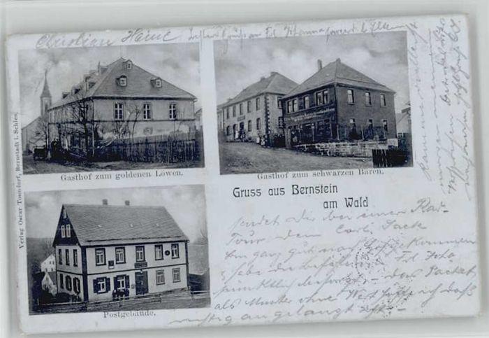 Postkarte Carte Postale Bernstein Wald Gasthof Zum Goldenen Löwen