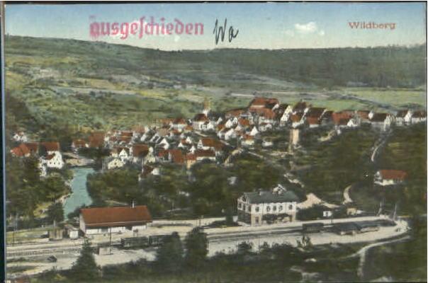 Postkarte Carte Postale 40184004 Wildberg Schwarzwald Wildberg Bahnhof