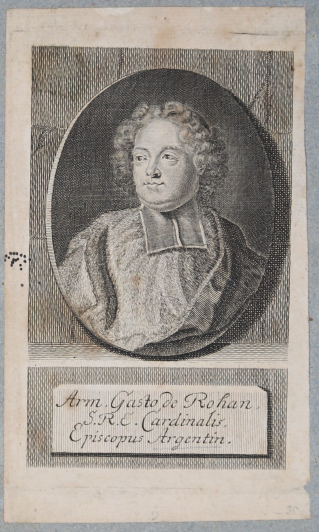 Portrait. Halbfigur en face in Oval. Kupferstich. by Rohan, Armand I ...