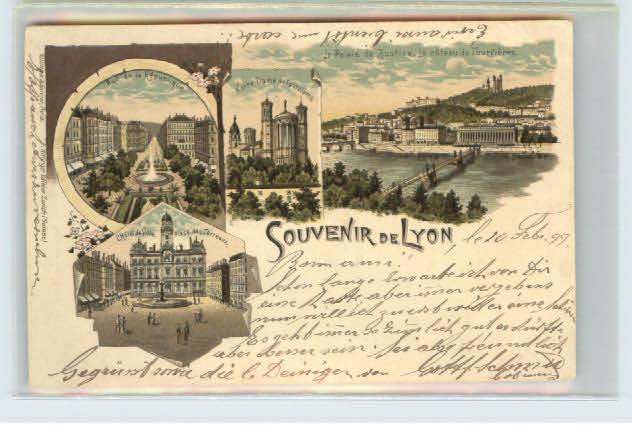 Postkarte Carte Postale 10586695 Lyon France Lyon o Lyon: Manuscript ...