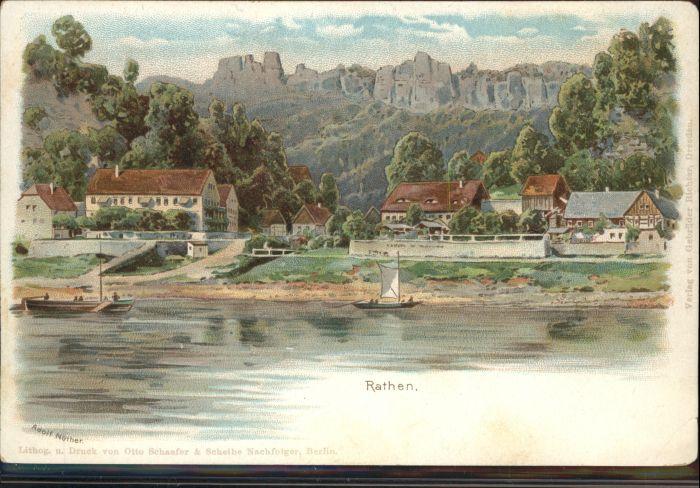 Postkarte Carte Postale 40971614 Rathen Saechsische Schweiz Kuenstler ...
