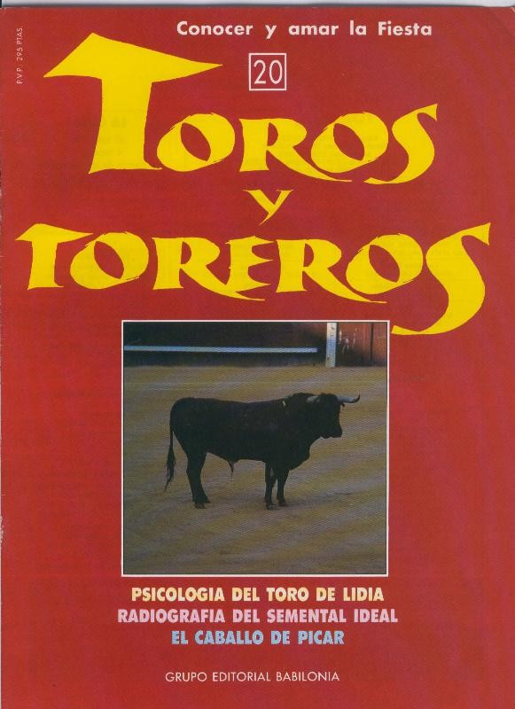 Portada fasciculo Toros y Toreros numero 20 by Varios: Manuscript ...