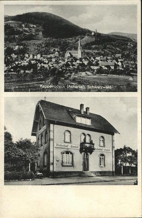 Postkarte Carte Postale 41210539 Kappelrodeck Bahnhof-Hotel ...