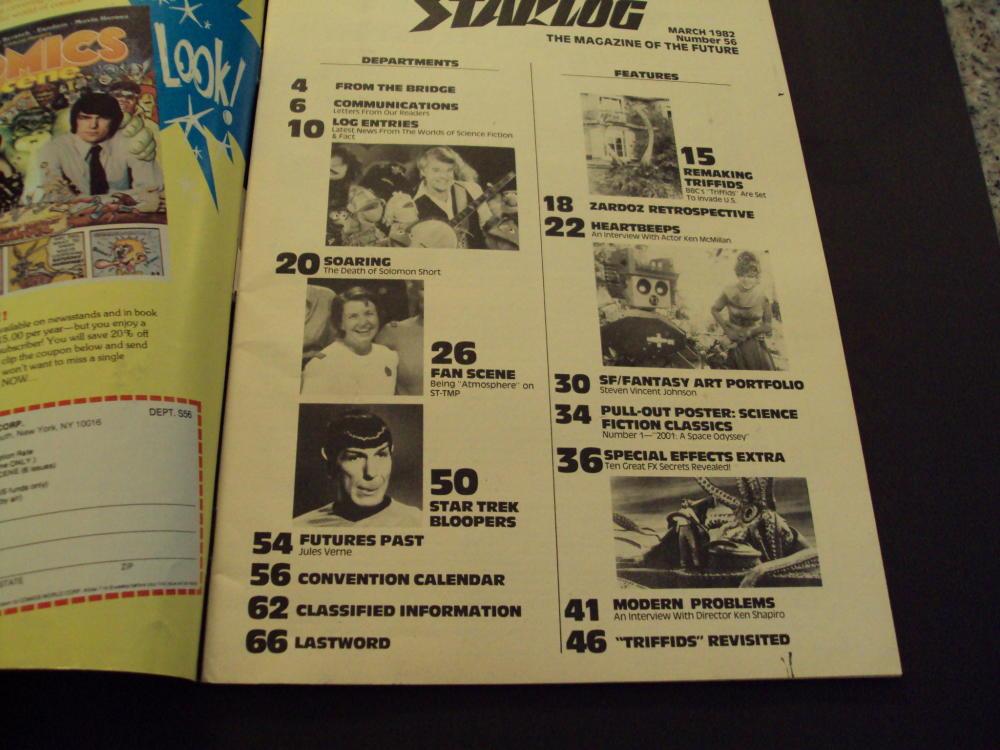 Starlog # 56 Mar 1981 Special Effect Secrets, 2001 Space Odyssey Poster ...