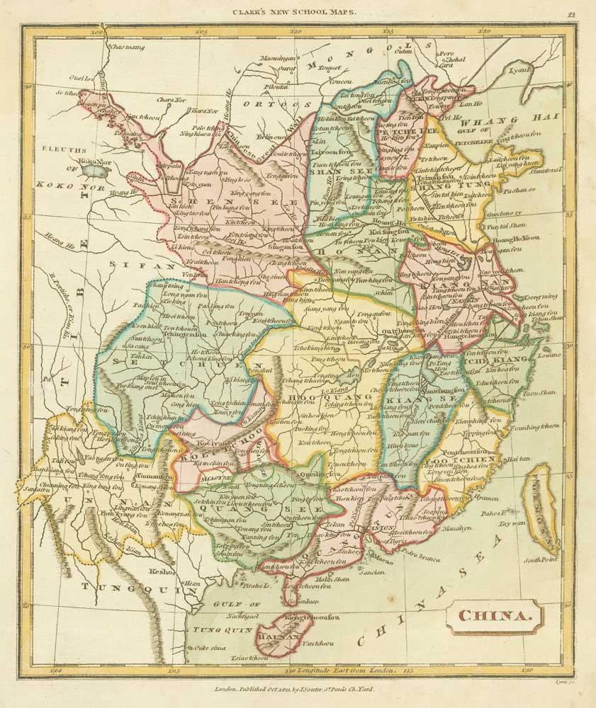 China by TYRER, James.: (1821) Map | Altea Antique Maps