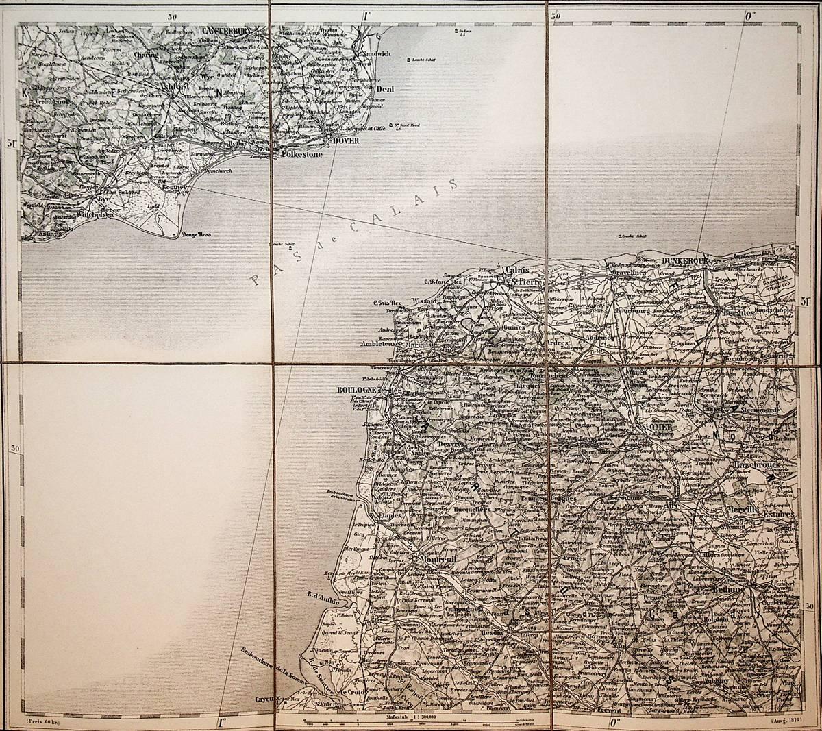 CALAIS [DOVER -CALAIS] - [Blatt B.4 der General-Karte von Central ...