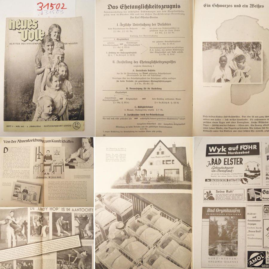 Neues Volk. Blätter des Rassenpolitischen Amtes der NSDAP. Heft 5, Mai ...